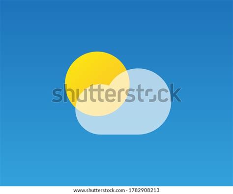 Realistic Weather Forecast Widget Mobile Application стоковая векторная графика без