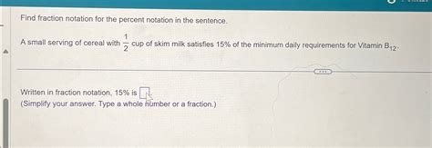 Solved Find Fraction Notation For The Percent Notation In