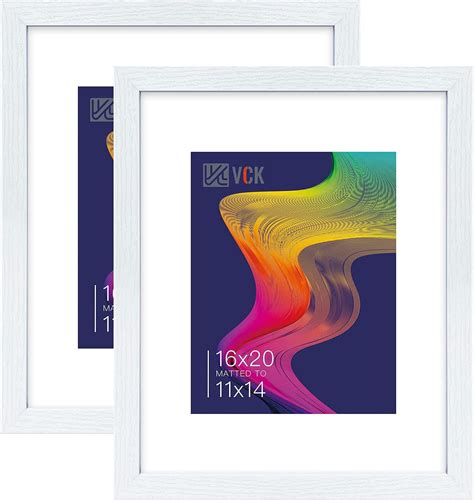 16x20 Picture Frame White Set Of 2 Textures Exclusive Wooden Poster