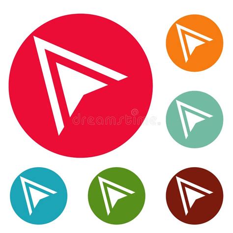 Cursor Element Icons Circle Set Stock Illustration Illustration Of Communication Choice