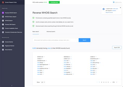 Whoisxml Api（ドメイン・ip情報の収集・分析サービス）