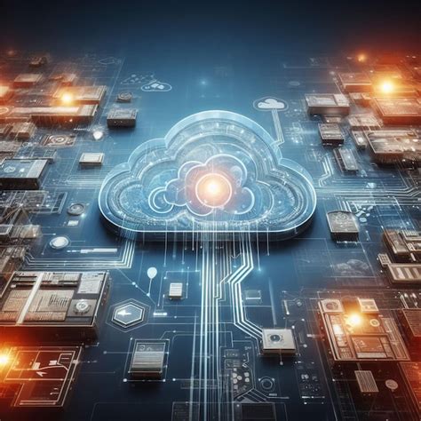Premium Photo Cloud Computing Technology Data Information On Cloud To