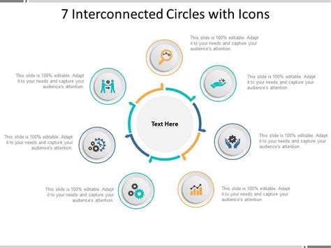7 interconnected circles with icons powerpoint presentation designs