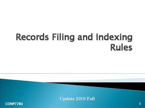 Describe The Indexing Rules For Alphabetic Filing Chapter 11
