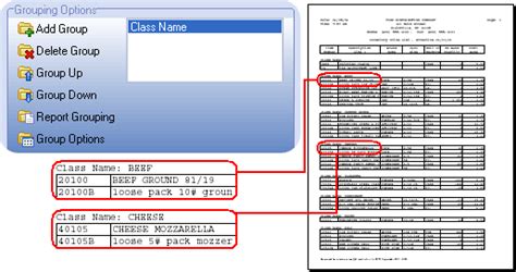 report grouping