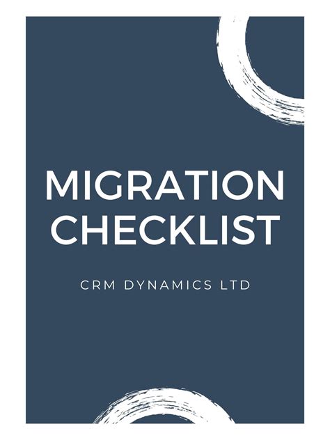 Pre Migration Checklist CRM Dynamics