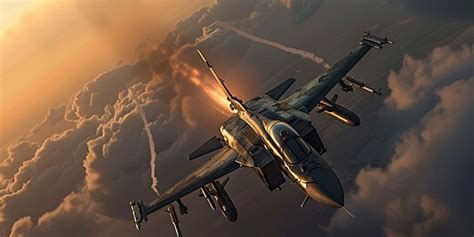 Fighter Jet Soars High In The Sky Stunning 3d Render Background
