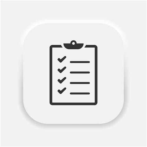 Premium Vector Checklist Icon Clipboard With Checkbox And Checkmark Symbol In Neumorphism