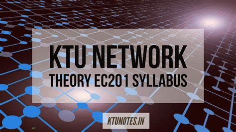 KTU Network Theory EC Syllabus