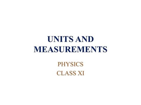 Igcse Physics Measurement Ppt