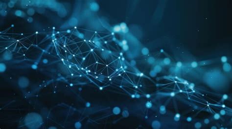 Abstract Blue Network Background Premium Ai Generated Image