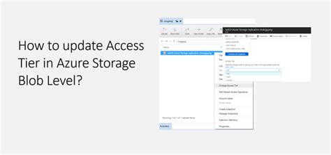 how to update access tier in azure storage blob level daily tips