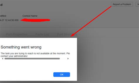 Solved When Clicking On Report A Problem A Popup Window Ptc