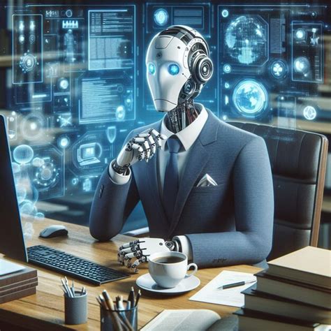 Premium Photo Futuristic Android Coder In 3d Crafting Innovative