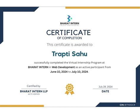 Trapti Sahu On Linkedin Webdevelopment Internship Learning Html