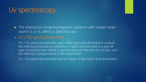 Application Of Uv Visible Spectroscopy In Microbiology Pptx Chemistry Science