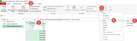 Power Query Datumsfunktionen Jahr Excelhero