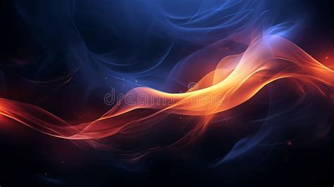 Dynamic Abstract Energy Waves In Vibrant Blue And Gold Colors Stock Illustration Illustration