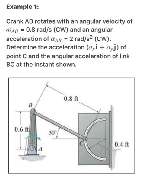 Solved Example 1 Crank Ab Rotates With An Angular Velocity