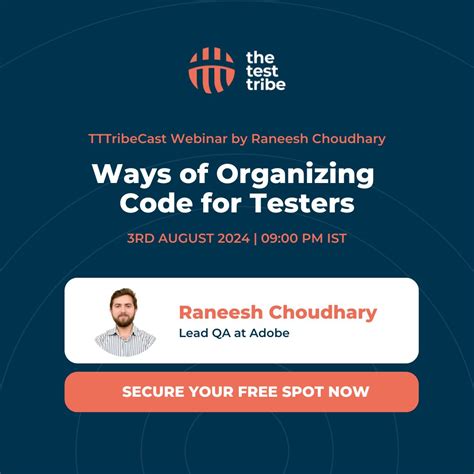 The Test Tribe On Linkedin Thetesttribe Softwaretesting Testers Community Webinar Code
