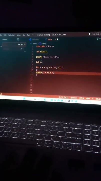 Programming Of I Love Code Print 100 Times Shorts