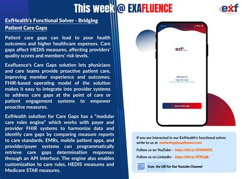 Exafluence Addressing Care Gaps With Exafluence Exafluence Posted On