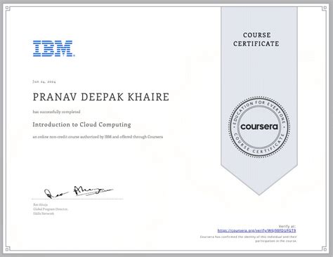 Completed Introduction To Cloud Computing Course Pranav Khaire