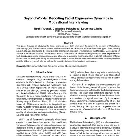 Beyond Words Decoding Facial Expression Dynamics In Motivational