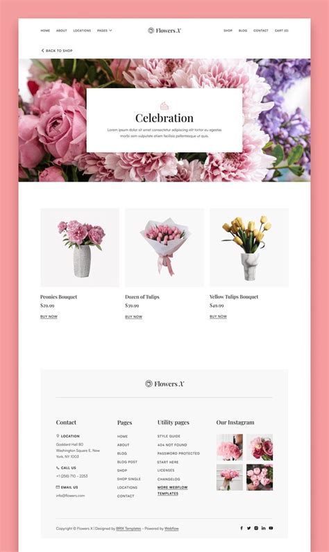 introducing flowers x 🌺💐 the florist html css website template designed to help florists and