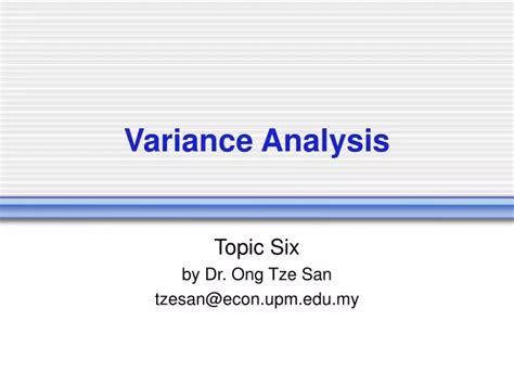 PPT Variance Analysis PowerPoint Presentation Free Download ID