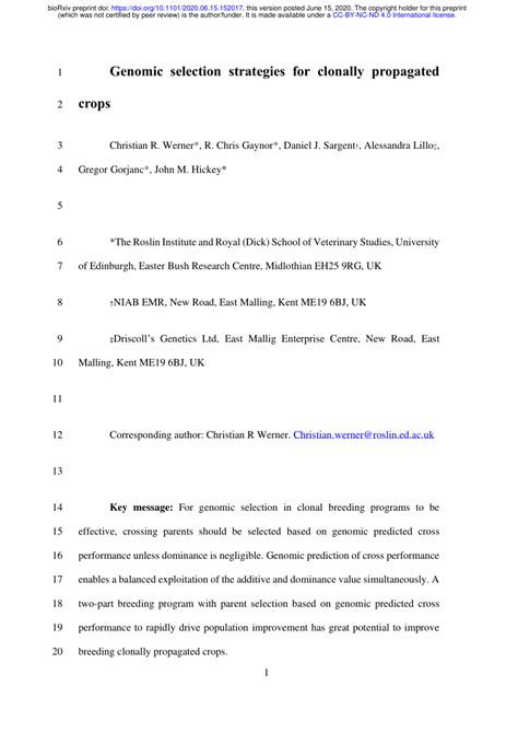 Pdf Genomic Selection Strategies For Clonally Propagated Crops
