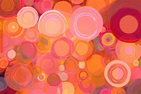 Premium Ai Image Colorful Concentric Circles Abstract Background