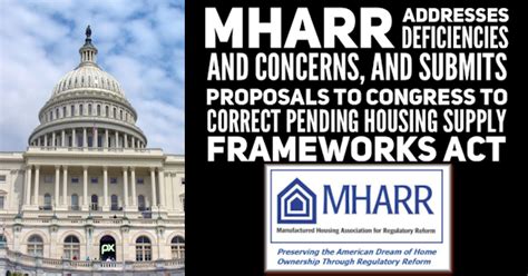 Mharr Addresses Deficiencies And Concerns And Submits Proposals To Congress To Correct Pending