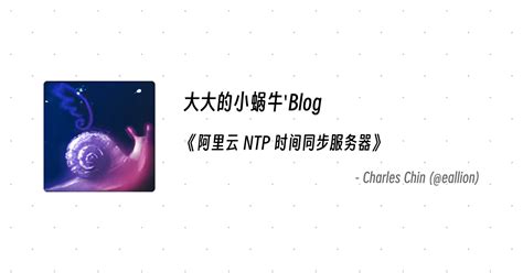 阿里云 Ntp 时间同步服务器 大大的小蜗牛