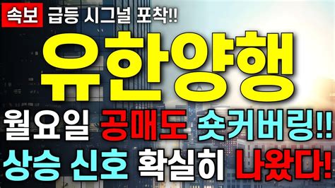 유한양행 주가 전망 월요일 공매도 숏커버 나온다 상승 신호탄 주주님들 이내용 모르면 안됩니다 빠르게 시청 하세요
