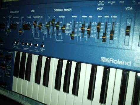 Matrixsynth Blue Roland Sh 101 With Patch Chart Overlay And Carry Case
