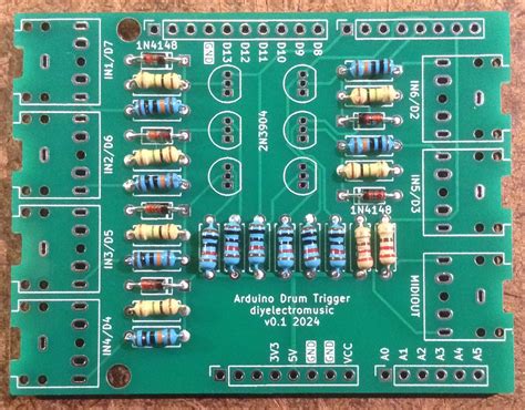 Arduino Drum Trigger To Midi Shield Pcb Build Guide Simple Diy