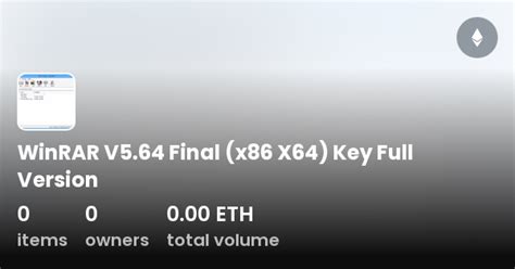 Winrar V5 64 Final X86 X64 Key Full Version Collection Opensea