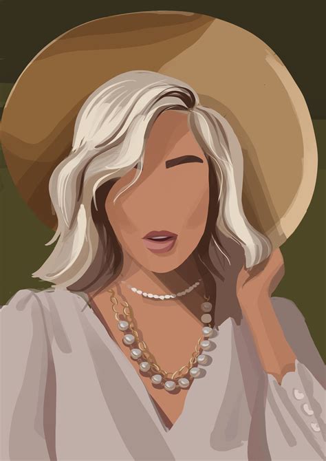 Иллюстрация девушка в шляпе Illustration Art Girl Digital Portrait Art Ilustration Art