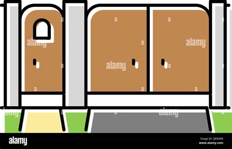 Entrance Fence Color Icon Vector Illustration Stock Vector Image And Art Alamy