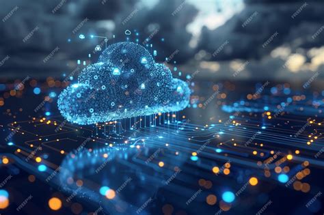 Premium Photo Cloud Storage On The Digital Technology Using Ai Cloud Security And Data Upload