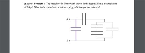 Solved Points Problem The Capacitors In The Network Chegg