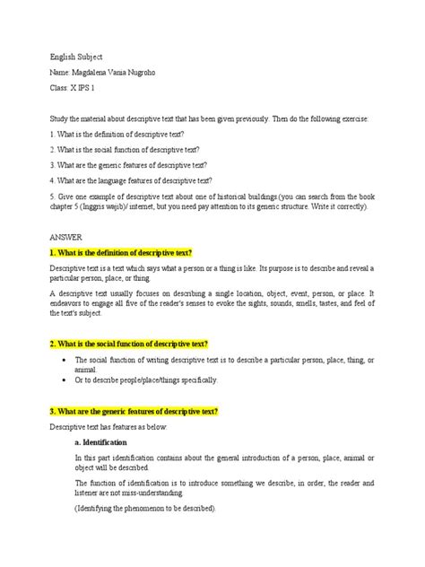 Descriptive Text Exercise Download Free Pdf Moscow Kremlin Verb