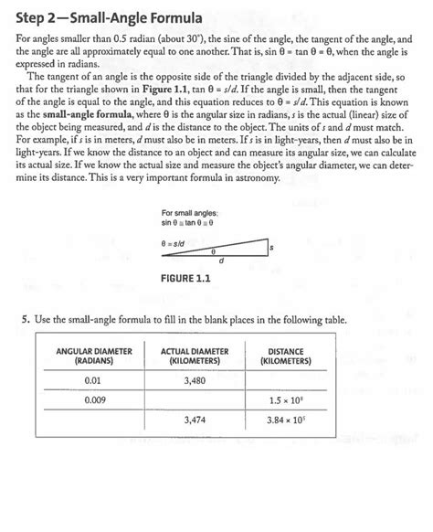solved step 2 small angle formula for angles smaller than