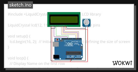 Lcd Print Name And Blinking Wokwi Esp32 Stm32 Arduino Simulator