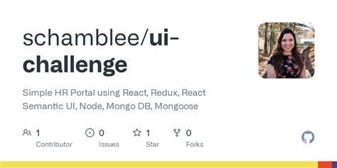 GitHub Schamblee Ui Challenge Simple HR Portal Using React Redux React Semantic UI Node