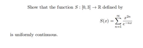 Show That The Function S R Defined By Chegg Com