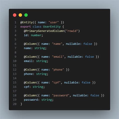 Utilizando Typeorm E Nestjs Para Implementar Uma Entidade Usuario E