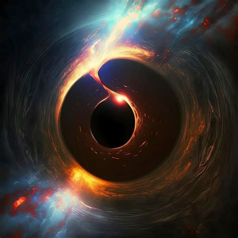 Premium Photo Black Hole And A Disk Of Glowing Plasma Supermassive Singularity In Outer Space