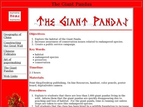 The Giant Pandas Lesson Plan For 4th 8th Grade Lesson Planet